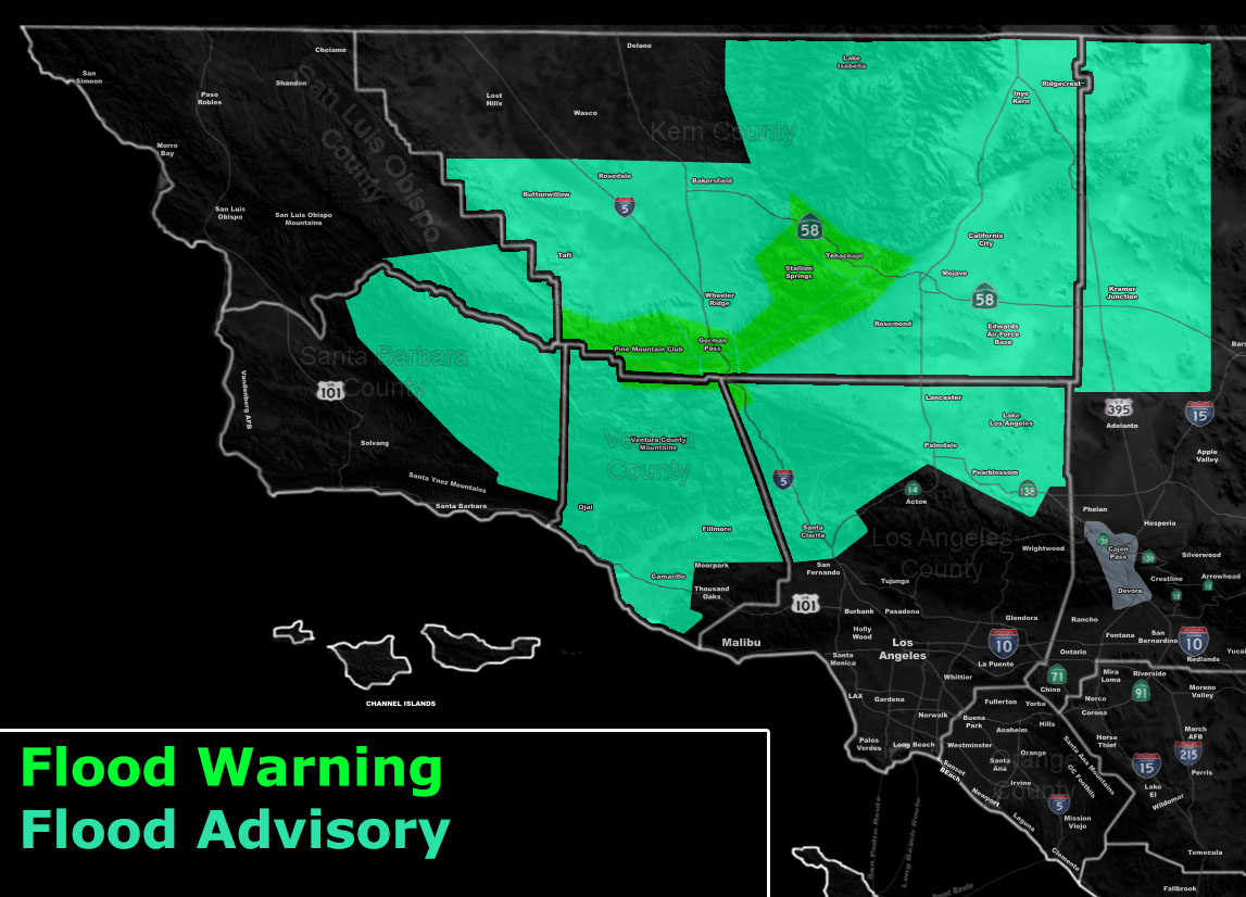 Flood Advisory and Warning – Southern California Weather Force