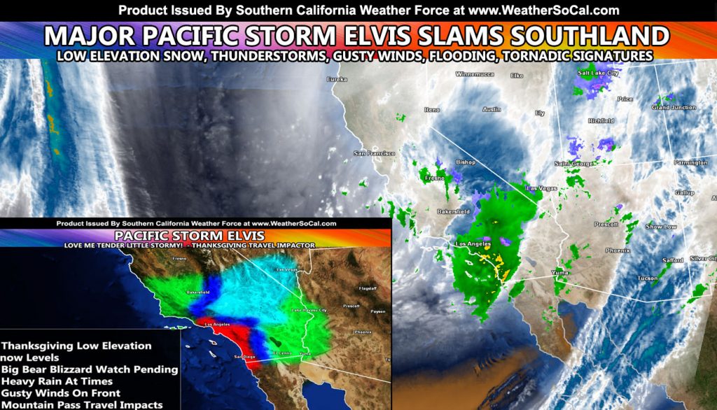 Major Pacific Storm ELVIS Drops Low Elevation Snowfall With Initial ...