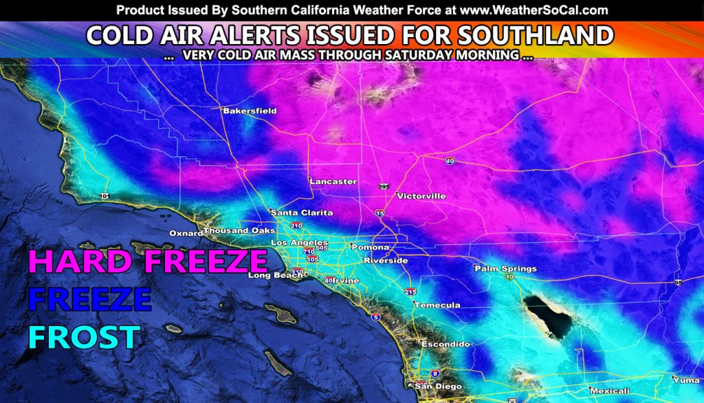 ZOOMED IN IMAGE ZONES: Cold Air Alerts Issued For Southern California ...
