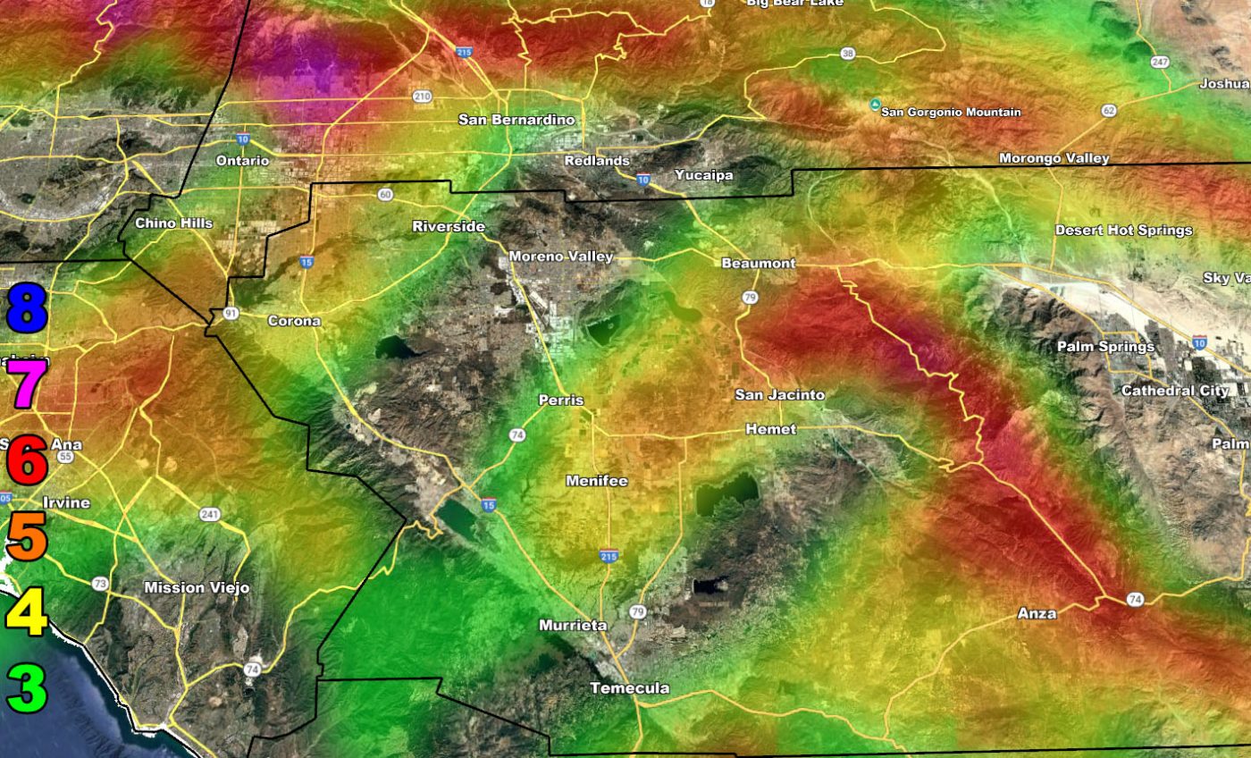 Enhanced Santa Ana Wind Update Issued for Southern California, Maps of ...
