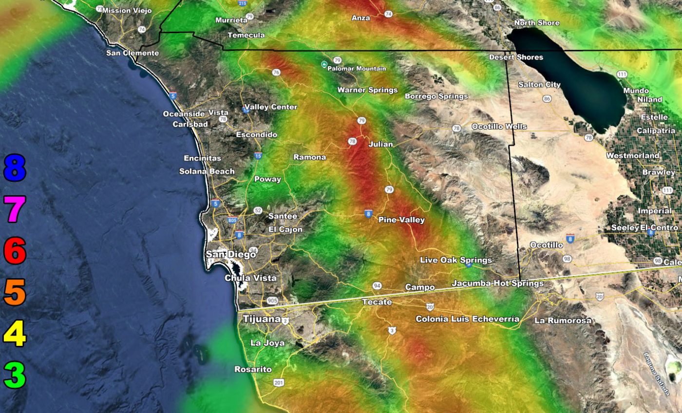 Enhanced Santa Ana Wind Update Issued for Southern California, Maps of ...
