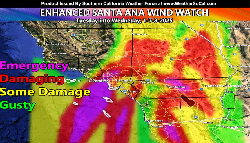 Enhanced Santa Ana Wind Watch: Strongest Santa Ana Wind Event In 25 ...