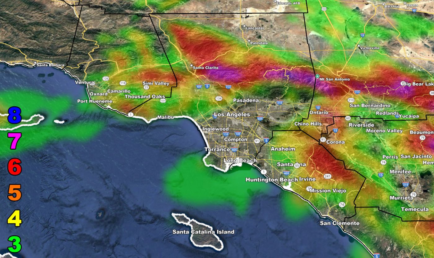 Enhanced Santa Ana Wind Warning Continues Today through Friday; Wind ...