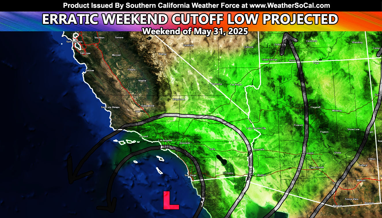 Erratic Cutoff Low From Hawaii To Move Through The Southwestern United ...
